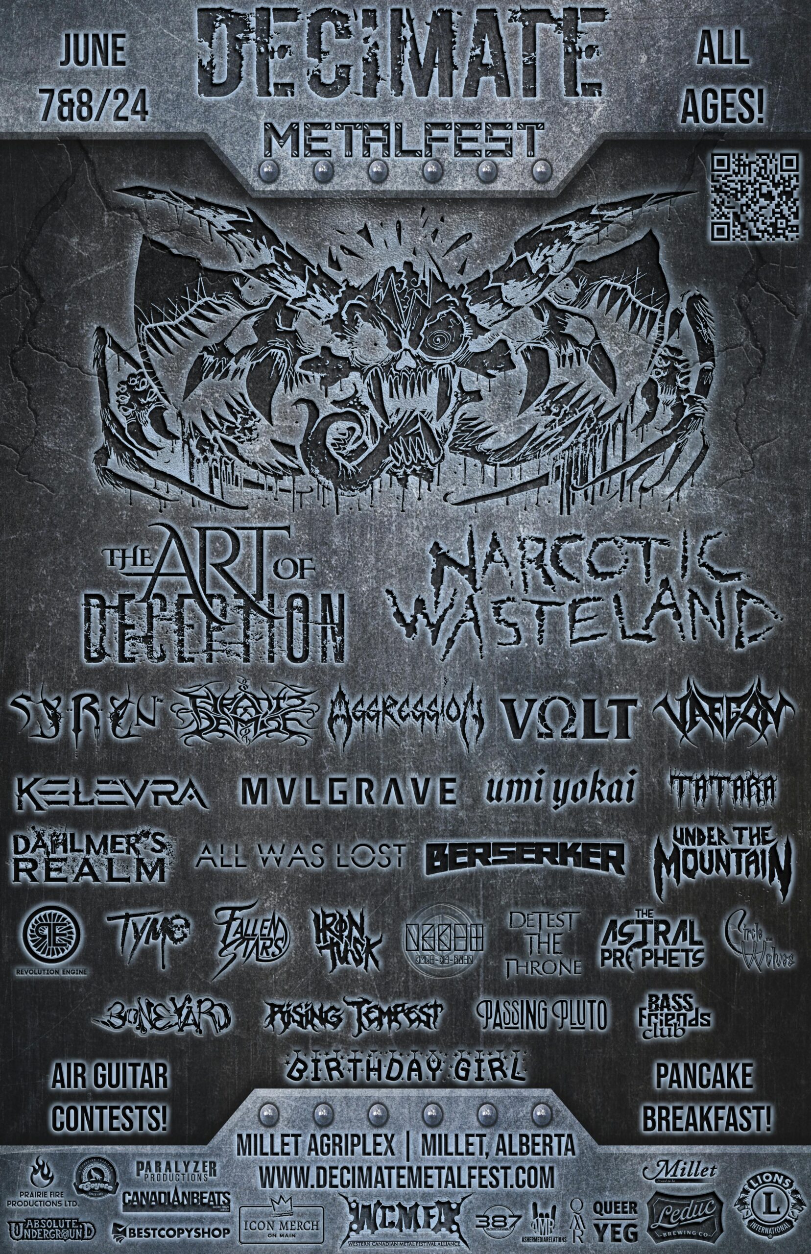 DECIMATE METALFEST (Millet, AB) Announces 2024 Lineup w/ Narcotic ...
