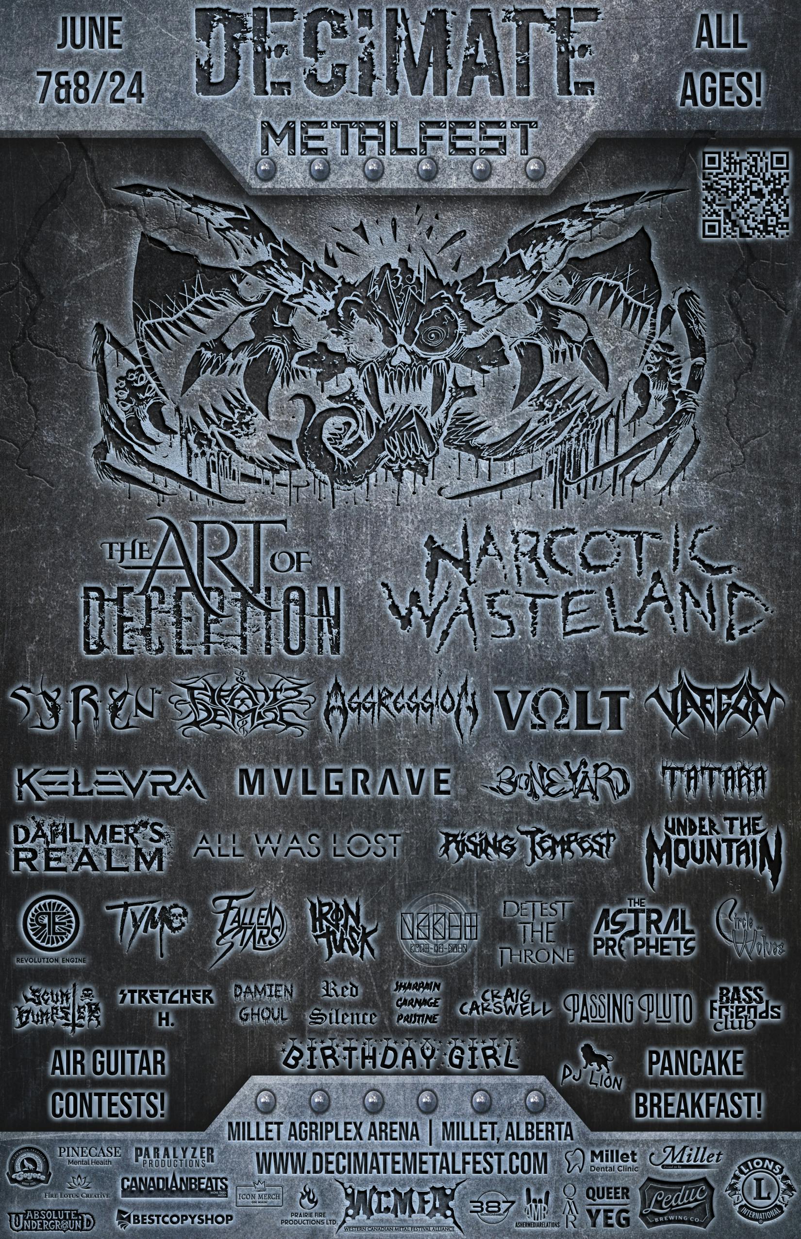 Reminder – June 7-8 – DECIMATE METALFEST (Millet, AB) – 2024 w ...