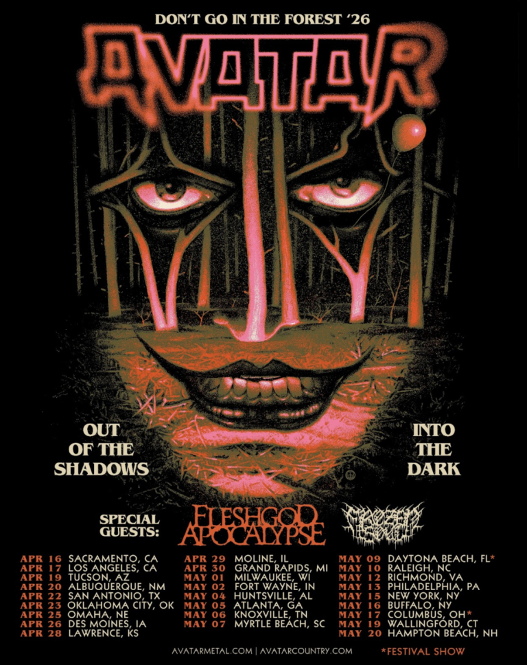 AVATAR Announce Spring 2026 North American Headline Tour | INFRARED ...